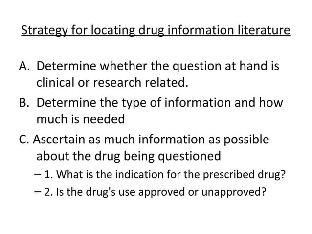 Drug information resources | PPT