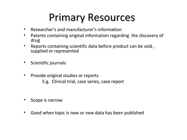 Drug information resources | PPT