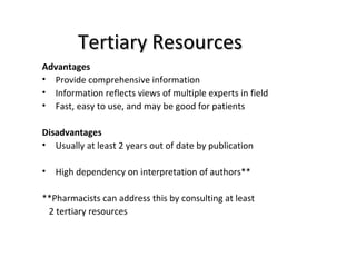 Drug information resources | PPT