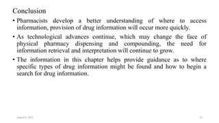 DRUG INFORMATION RESOURCES.pptx