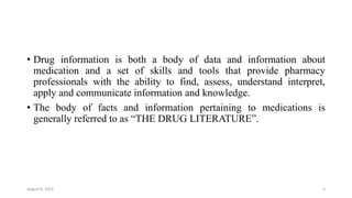DRUG INFORMATION RESOURCES.pptx