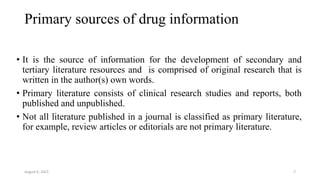 DRUG INFORMATION RESOURCES.pptx