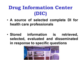 Drug Information Services- DIC and Sources. | PPT
