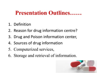 Drug Information Services- DIC and Sources. | PPT
