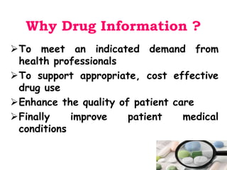 Drug Information Services- DIC and Sources. | PPT