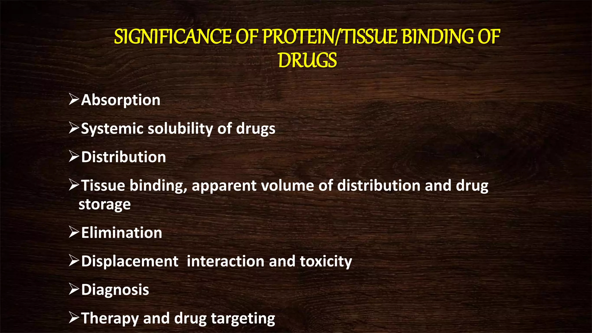 Drug interaction at plasma and tissue binding site | PPTX