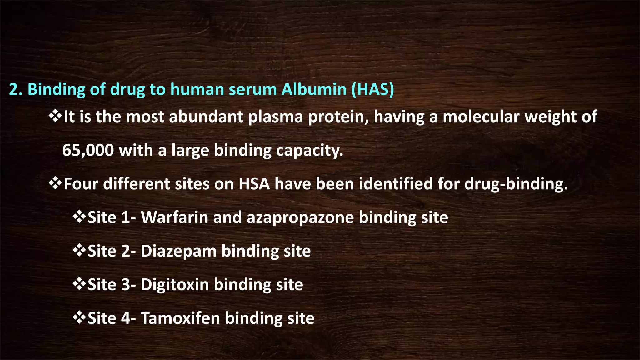 Drug interaction at plasma and tissue binding site | PPTX