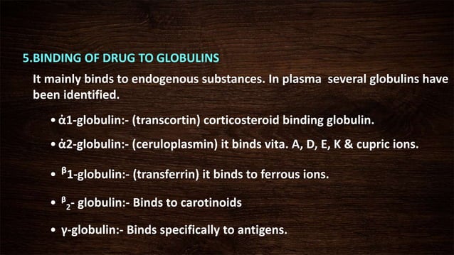 Drug interaction at plasma and tissue binding site | PPTX