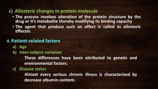 Drug interaction at plasma and tissue binding site | PPTX