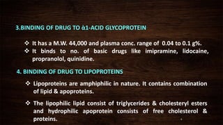 Drug interaction at plasma and tissue binding site | PPTX