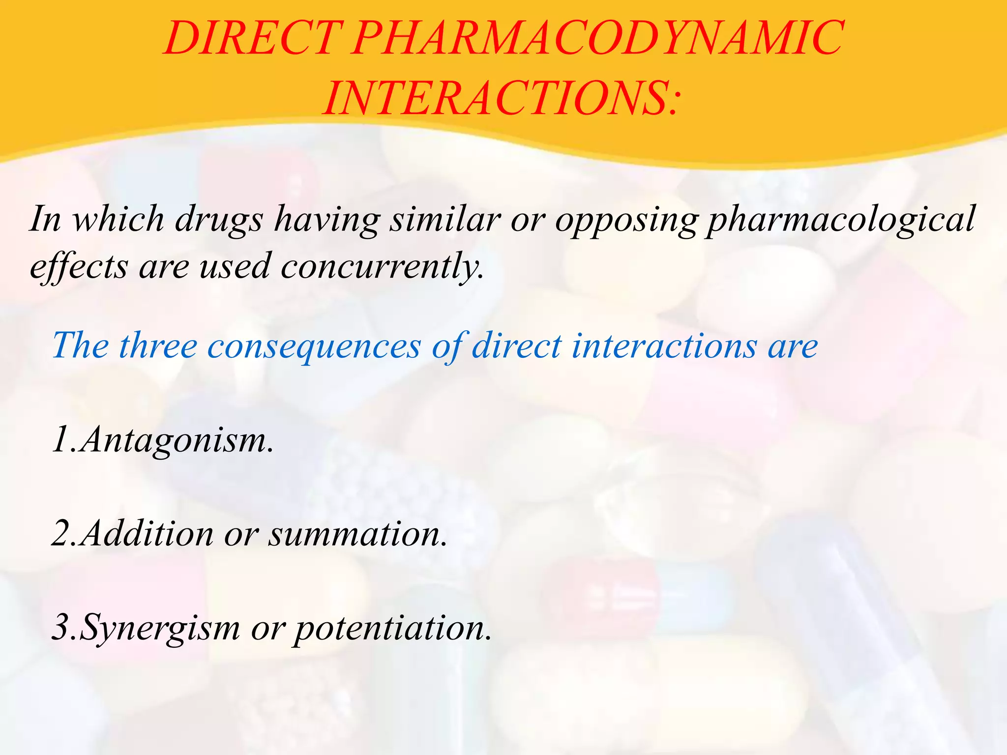 Drug interactions | PPTX