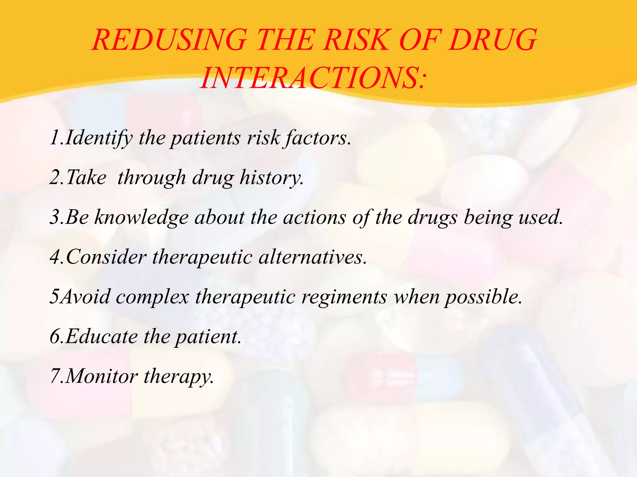 Drug interactions | PPTX