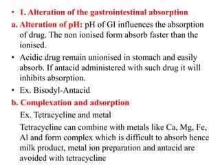 Drug interactions | PPTX | Digestive Disorders | Diseases and Conditions