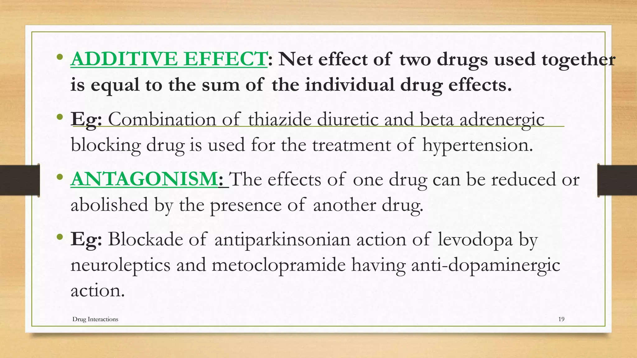 Drug interactions | PPTX
