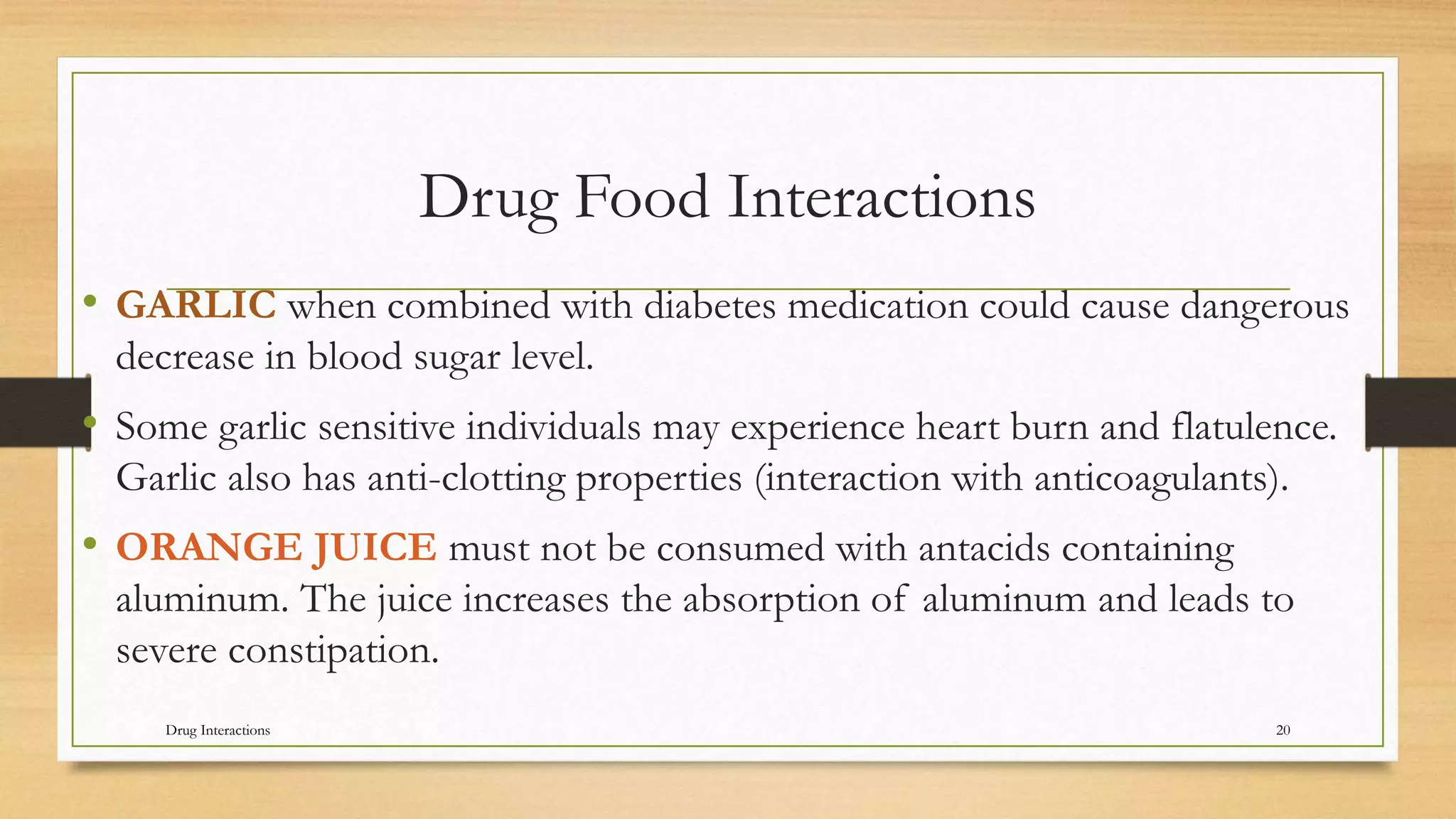 Drug interactions | PPTX