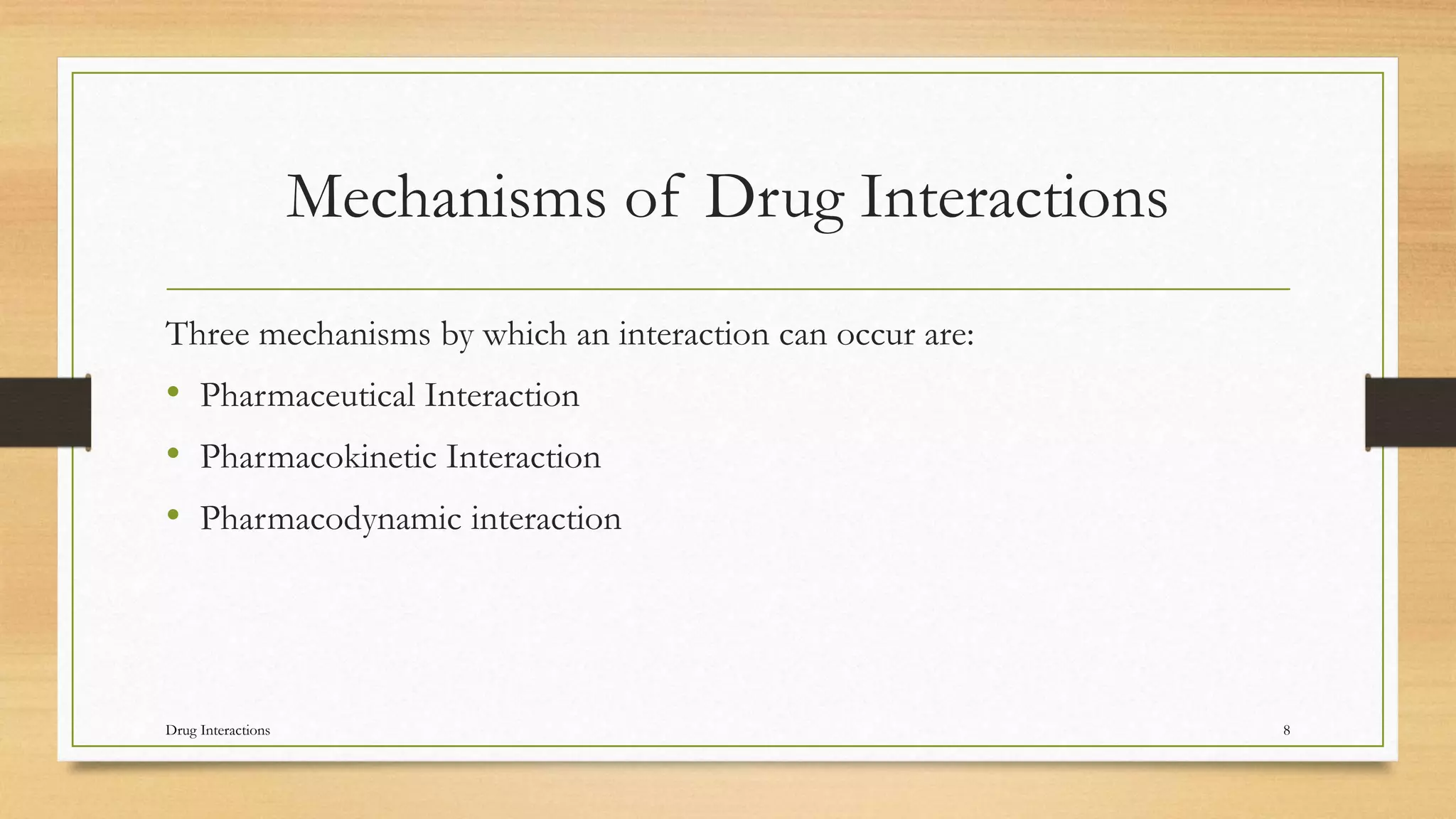 Drug interactions | PPTX