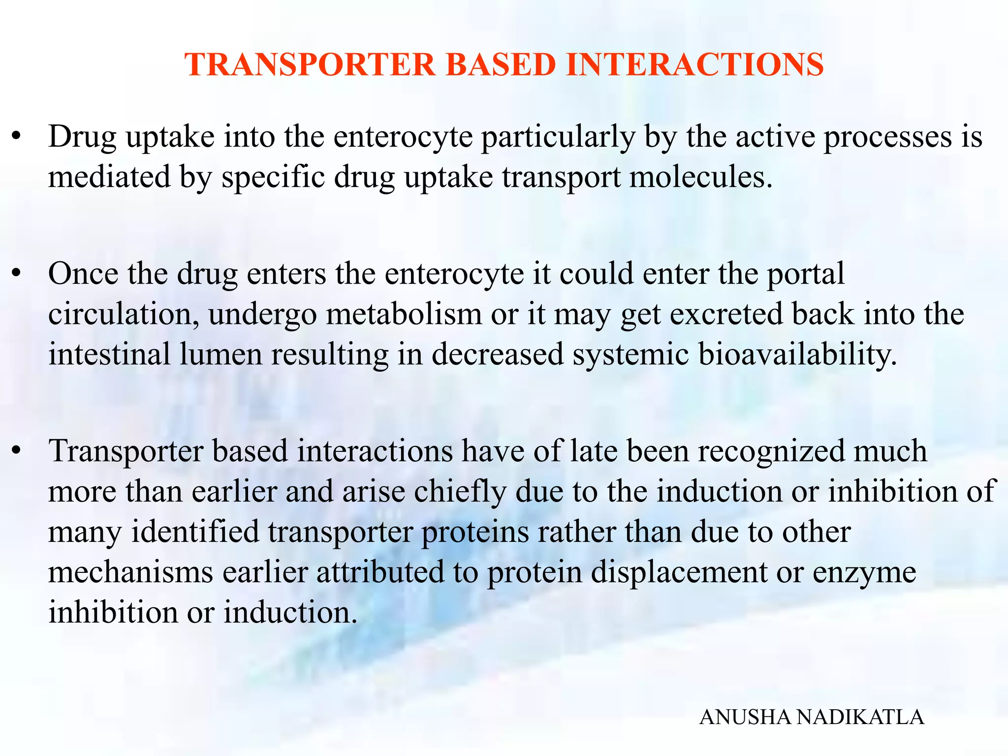 DRUG INTERACTIONS (MECHANISMS OF DRUG-DRUG INTERACTIONS) | PPTX