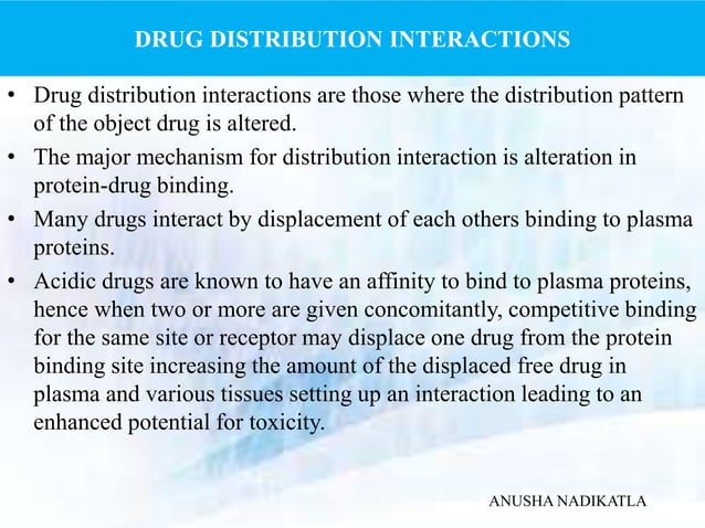 DRUG INTERACTIONS (MECHANISMS OF DRUG-DRUG INTERACTIONS) | PPTX ...