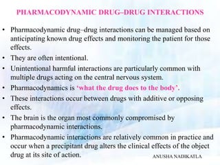 DRUG INTERACTIONS (MECHANISMS OF DRUG-DRUG INTERACTIONS) | PPTX