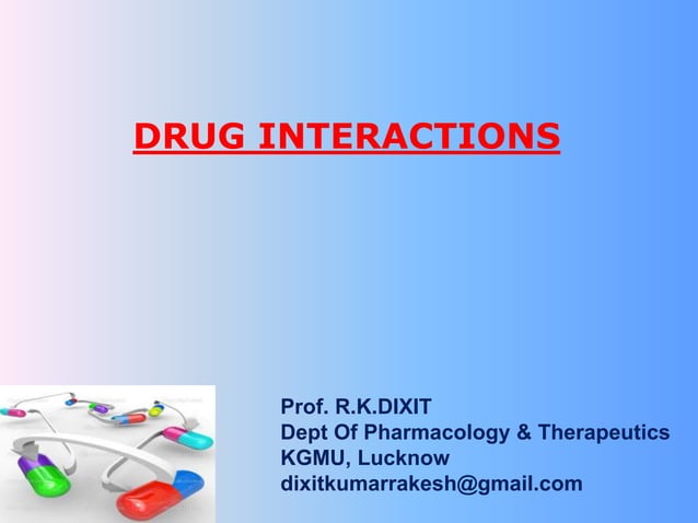 Drug interaction in liver and kidney failure | PPT