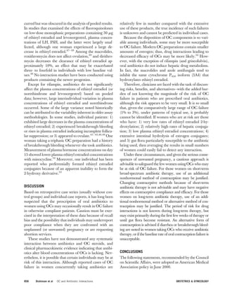 Drug interactions between oral contraceptives and antibiotics | PDF