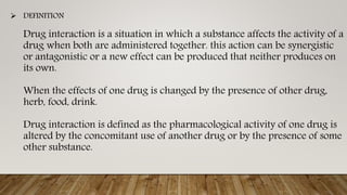 Drug interactions by amna samin | PPTX