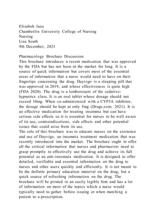 Drug Interactions Dayvigo should not be taken with a strong or | DOCX