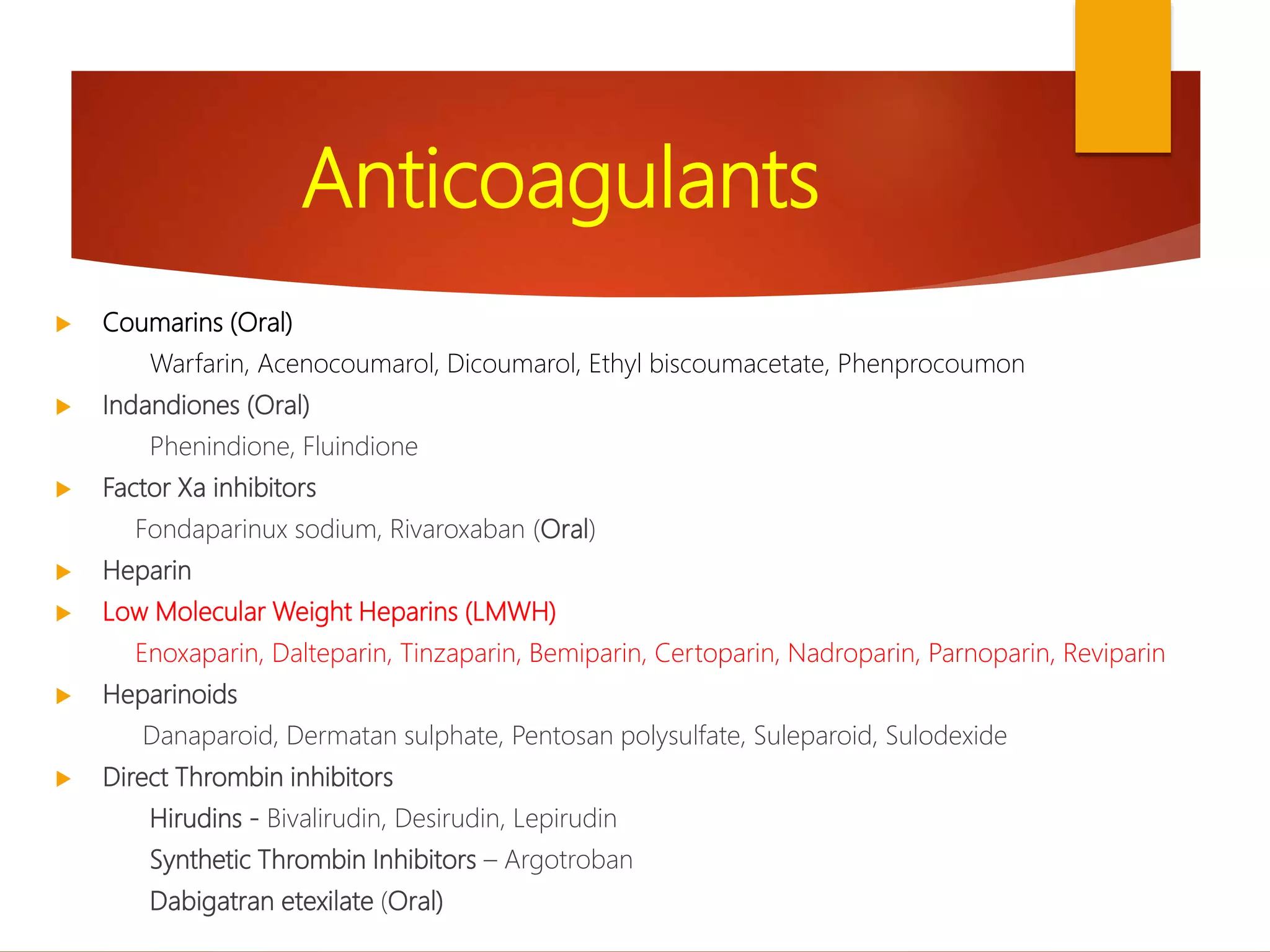 Drug interactions of Low Molecular weight Heparins (LMWHs) | PPTX