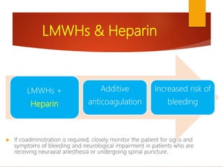Drug interactions of Low Molecular weight Heparins (LMWHs) | PPTX