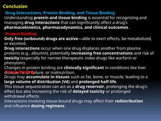 Drug interactions protein and binding tissue | PPTX