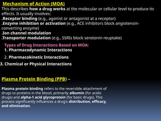 Drug interactions protein and binding tissue | PPTX