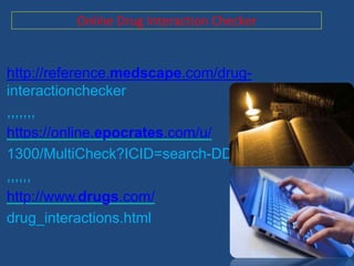 Drug interactions: types & mechanisms | PPTX