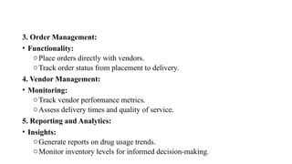 Drug Inventory And Supply Chain Tracking System 1 Pptx
