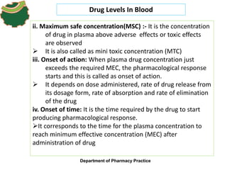 Drug levels in blood | PPTX