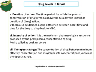 Drug levels in blood | PPTX