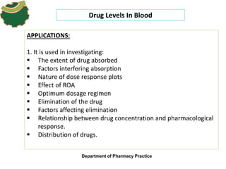 Drug levels in blood | PPTX