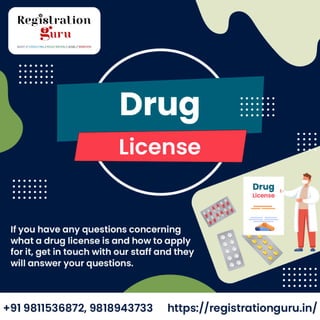 Drug License registration in Delhi- wholesale.pdf