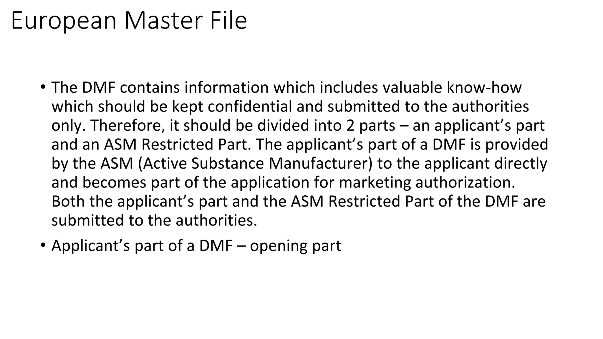 Drug master file | PPTX