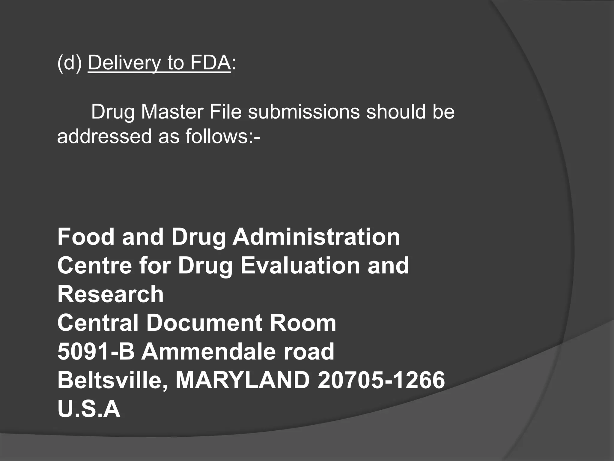DRUG MASTER FILE | PPTX