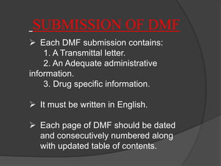 DRUG MASTER FILE | PPTX