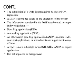 Drug master file ppt [autosaved] | PPTX