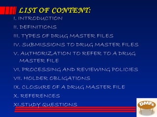 Drug master files | PPT