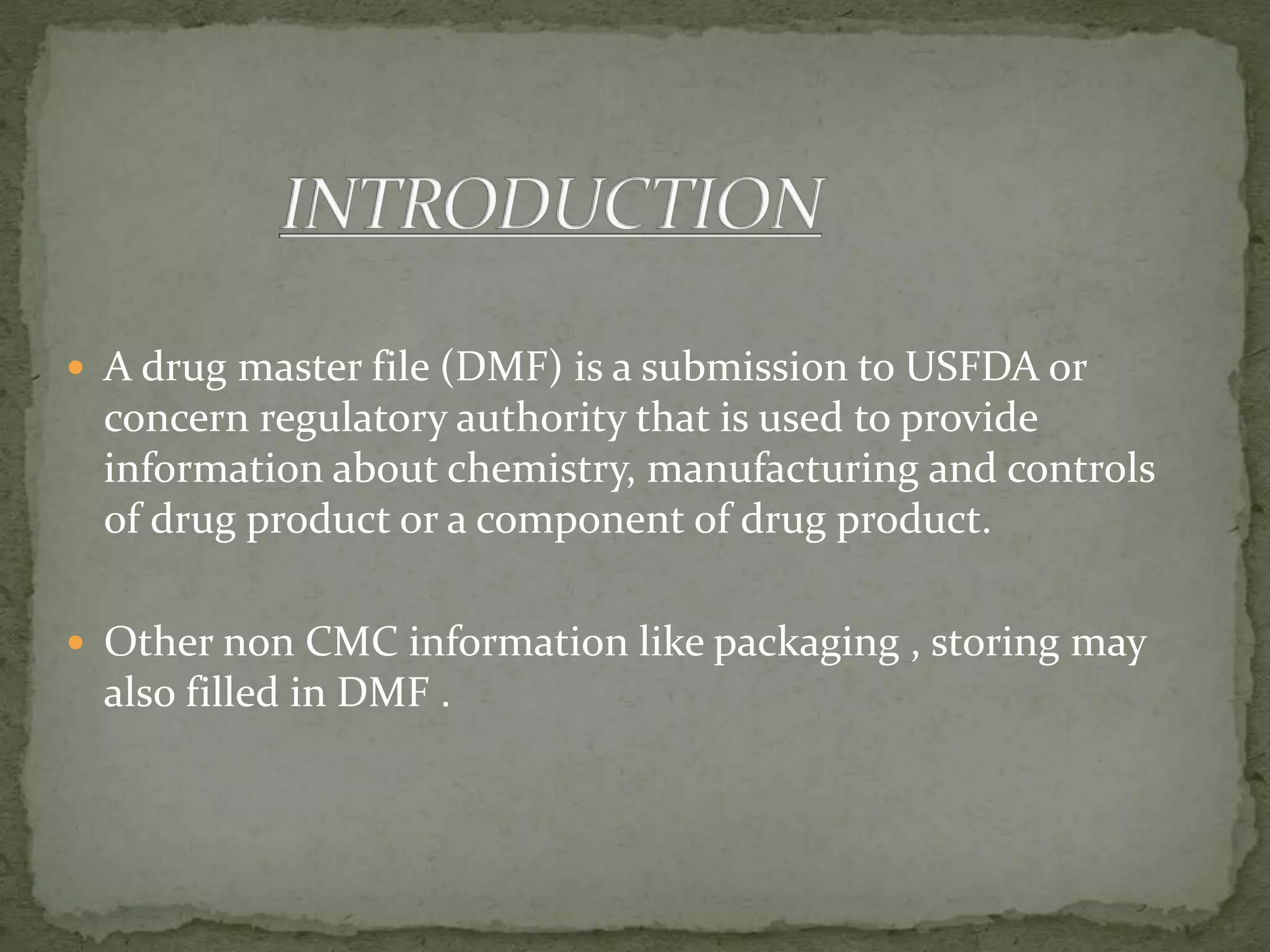 Drug master file | PPTX