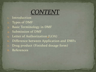 Drug master file | PPTX