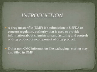 Drug master file | PPTX