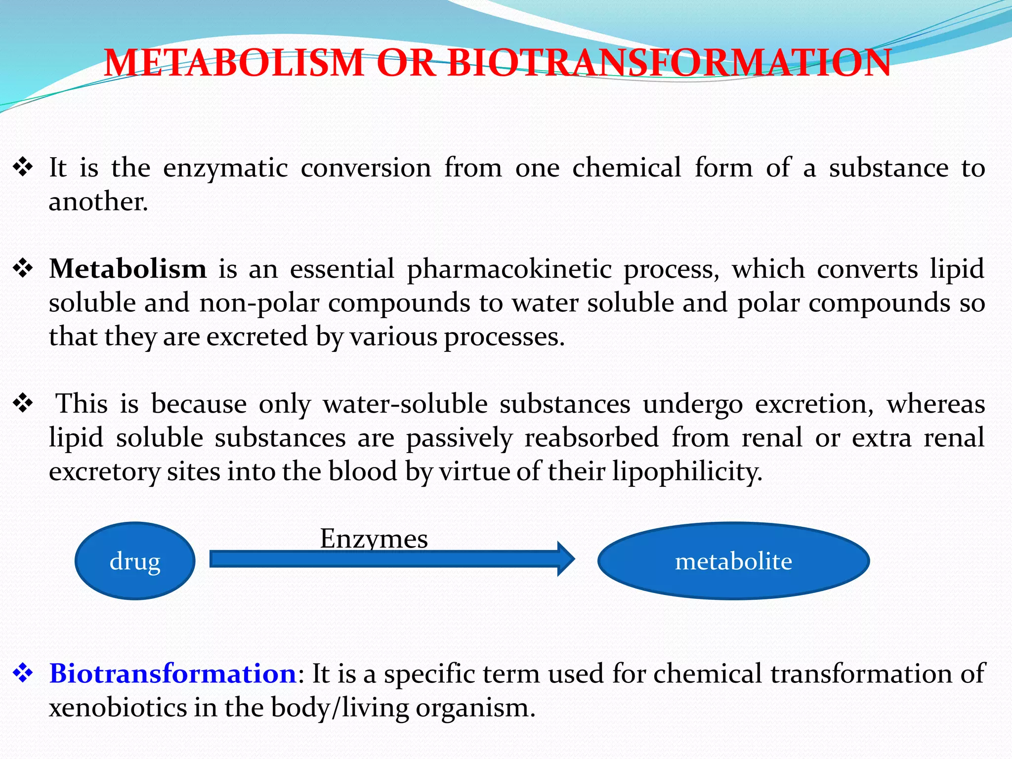 Drug metabolism | PPTX