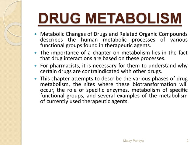 Drug metabolism | PPTX