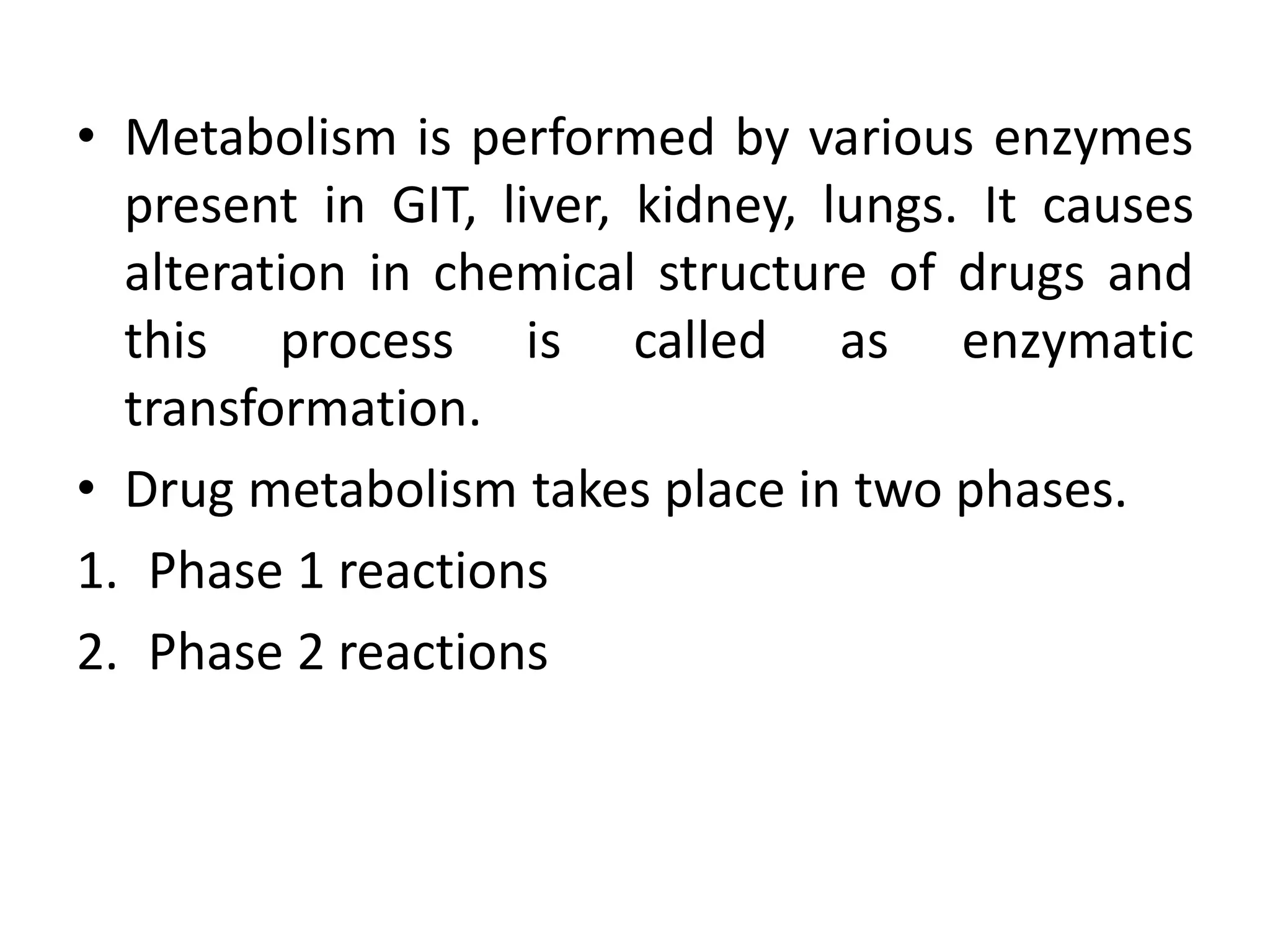 Introduction to Drug Metabolism reactions | PDF