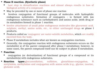 DRUG METABOLISM WITH SUITABLE EXAMPLES IN PHARMACEUTICALS .ppt