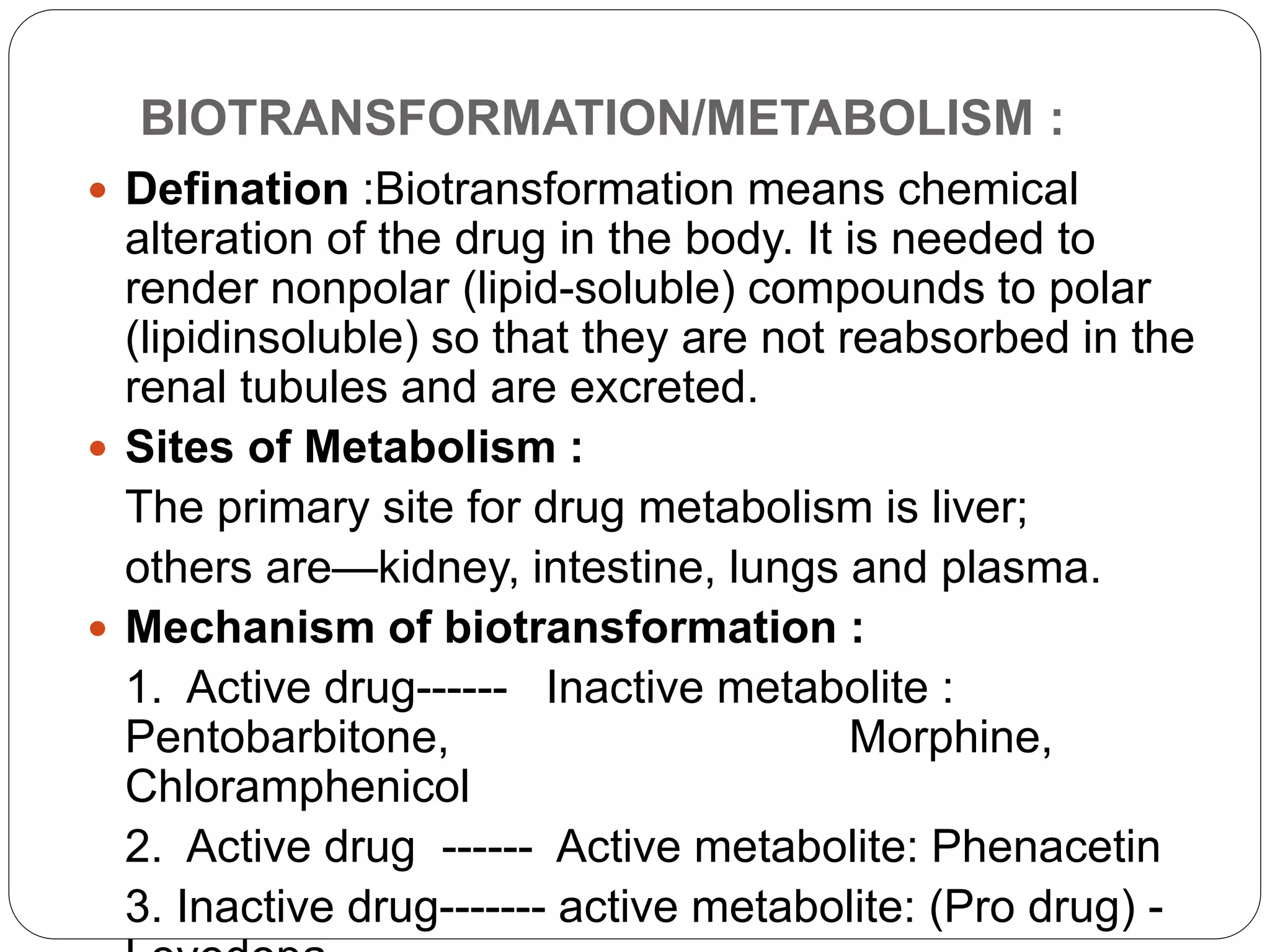 Drug metabolism as | PPT